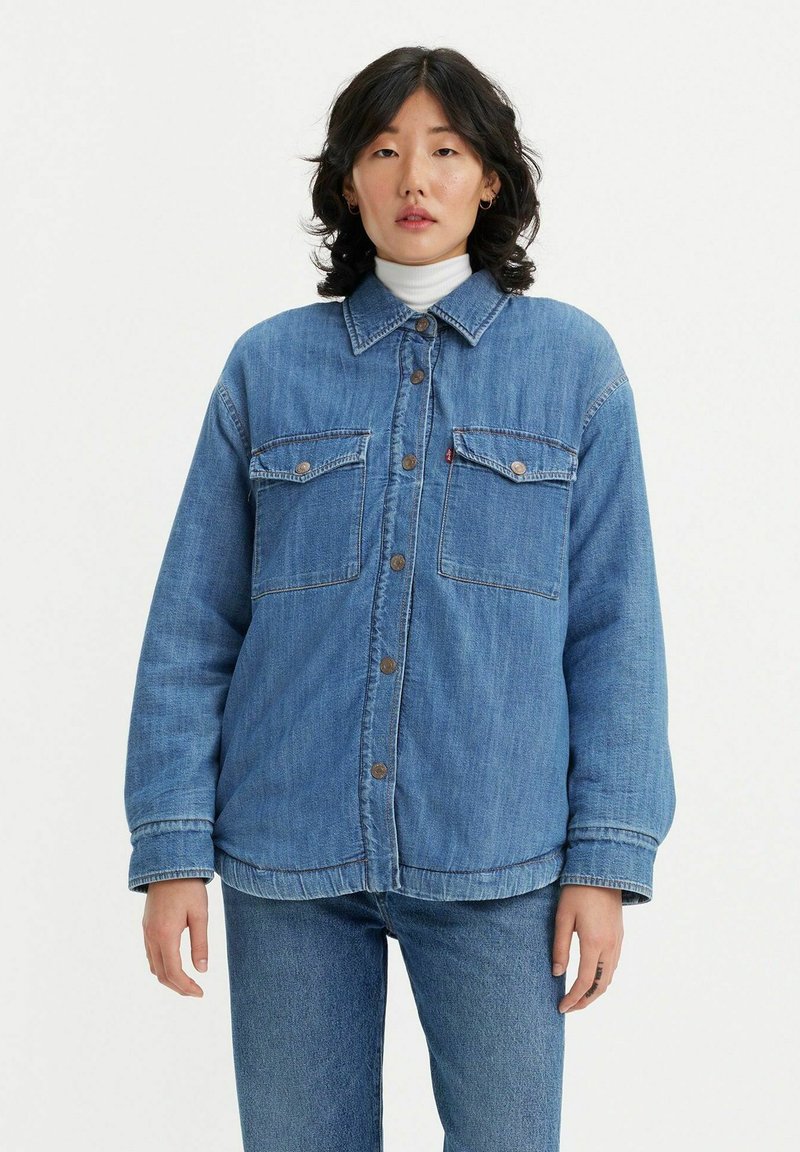 Levi's® LOLA ETTA PLAID ALMOND BUFF - Kort kappa / rock - etta plaid ...
