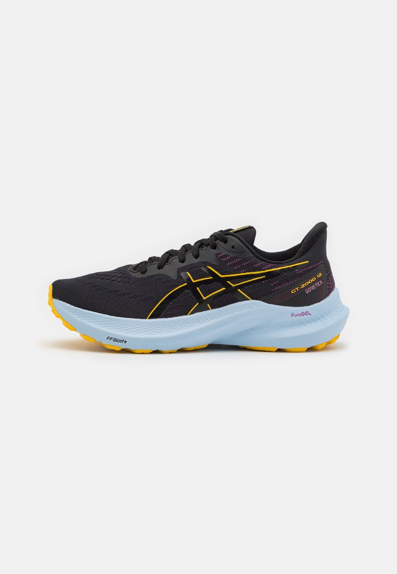 ASICS GT-2000 12 GTX - Trail hardloopschoenen - black/saffron/zwart - Zalando.nl