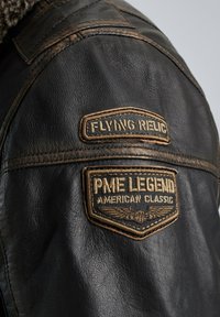 PME Legend Leather jacket - d.brown/brown - Zalando