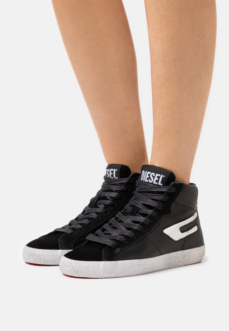 Diesel S-LEROJI MID W - Sneakers high - black/white/sort - Zalando.dk