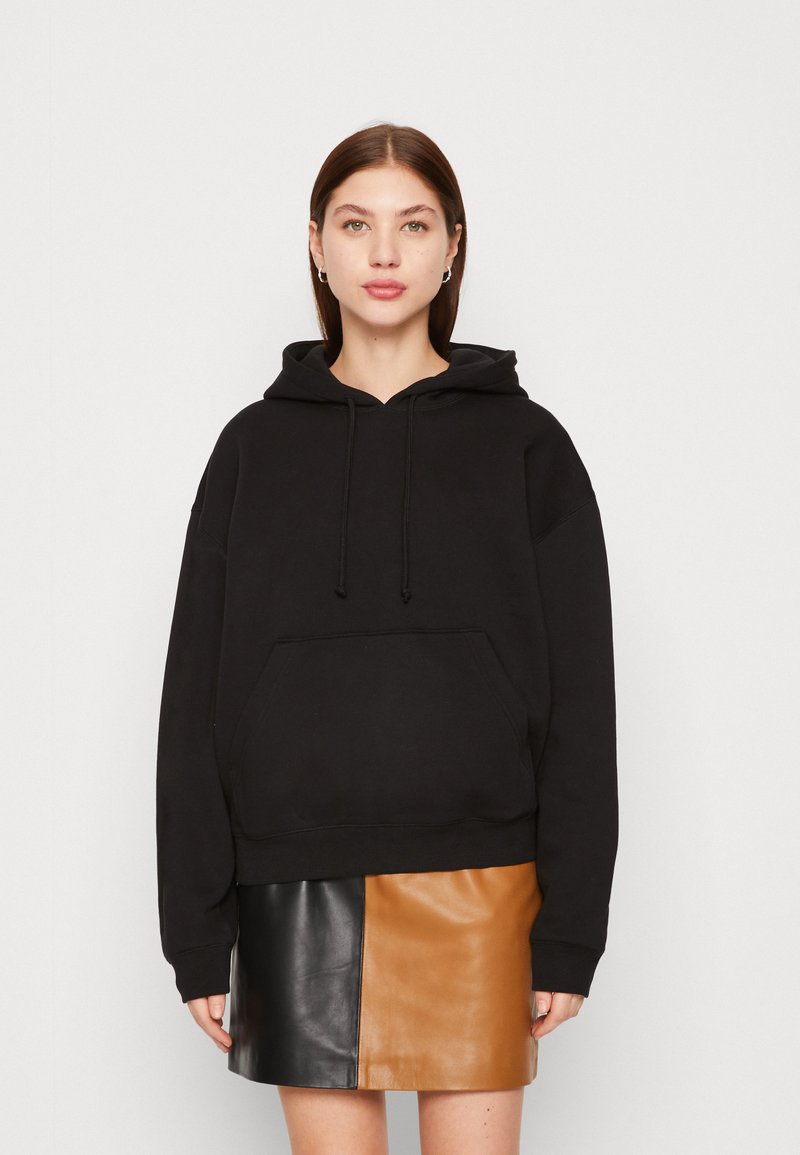 Weekday ESSENCE STANDARD HOODIE - Sweatshirt - black/schwarz - Zalando.de