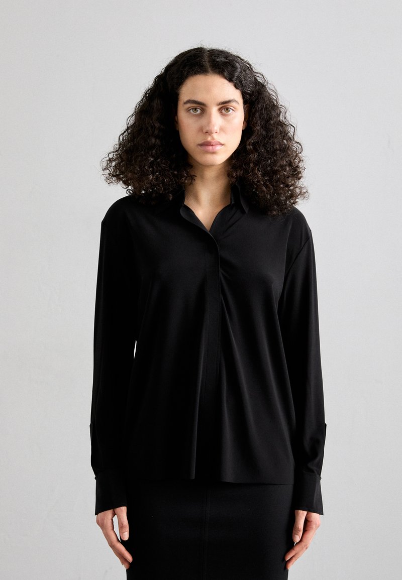 Norma Kamali COLLAR STAND - Long sleeved top - black - Zalando.co.uk