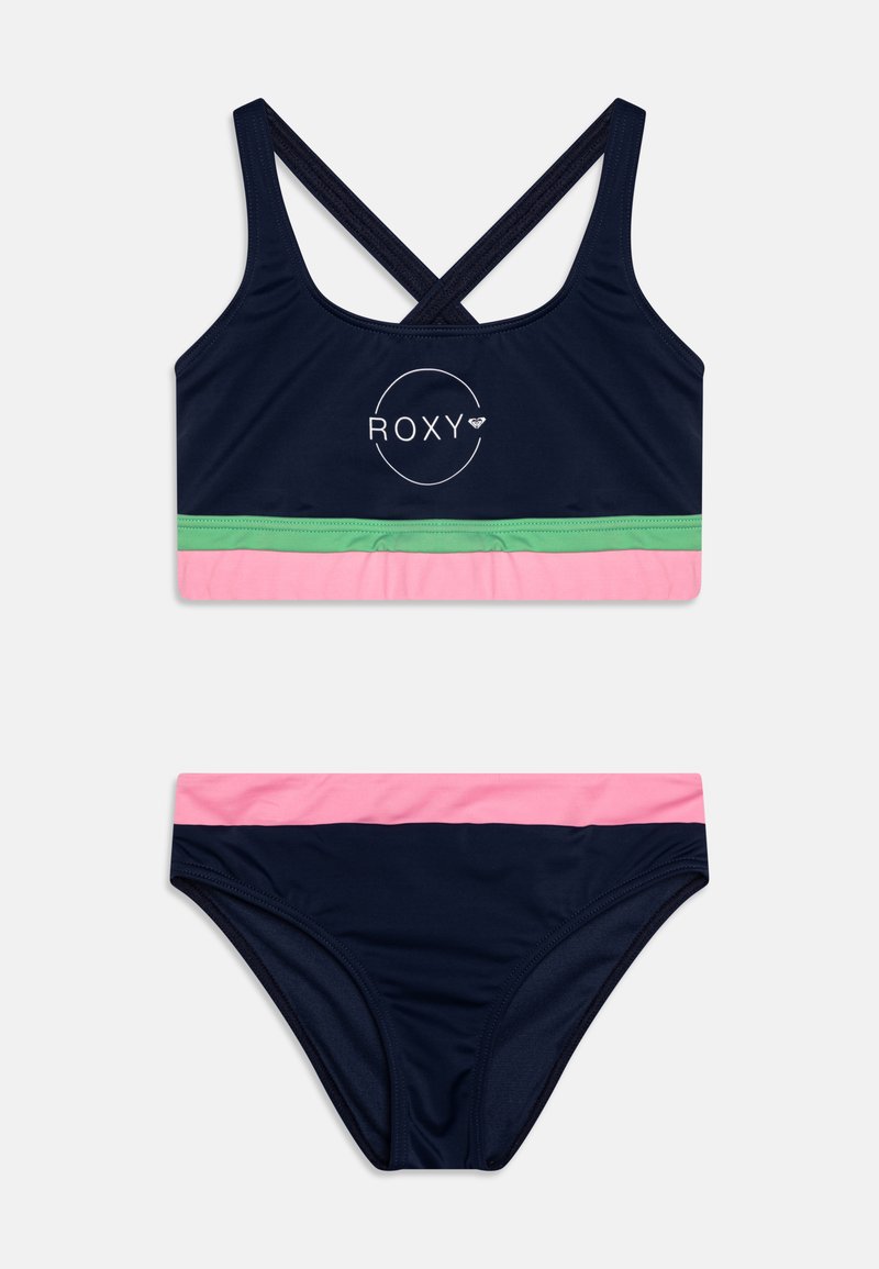 Roxy Ilacabo Active Crop Set Bikini Naval Academy Dunkelgrün