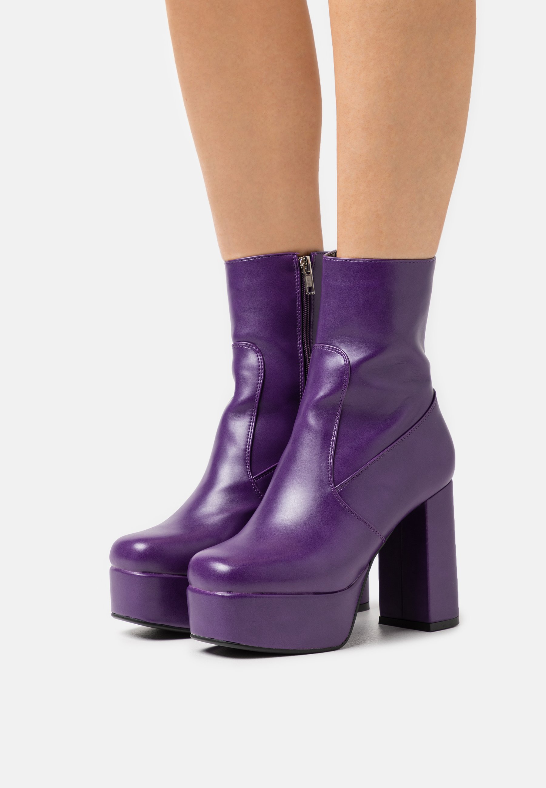 Purple High Heel Boots