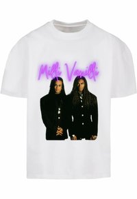 Merchcode UNISEX MILLI VANILLI-BAND PICTURE - T-shirt print - white/wit ...