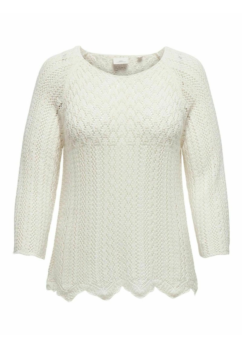 ONLY Carmakoma Knitted CARNOLA Knitted - Pullover - cloud dancer/écru ...