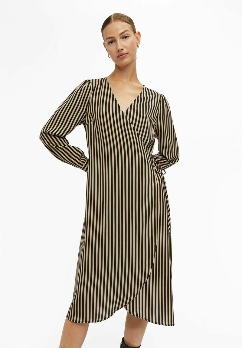 Object WICKEL STREIFEN - Day dress - humus/beige - Zalando