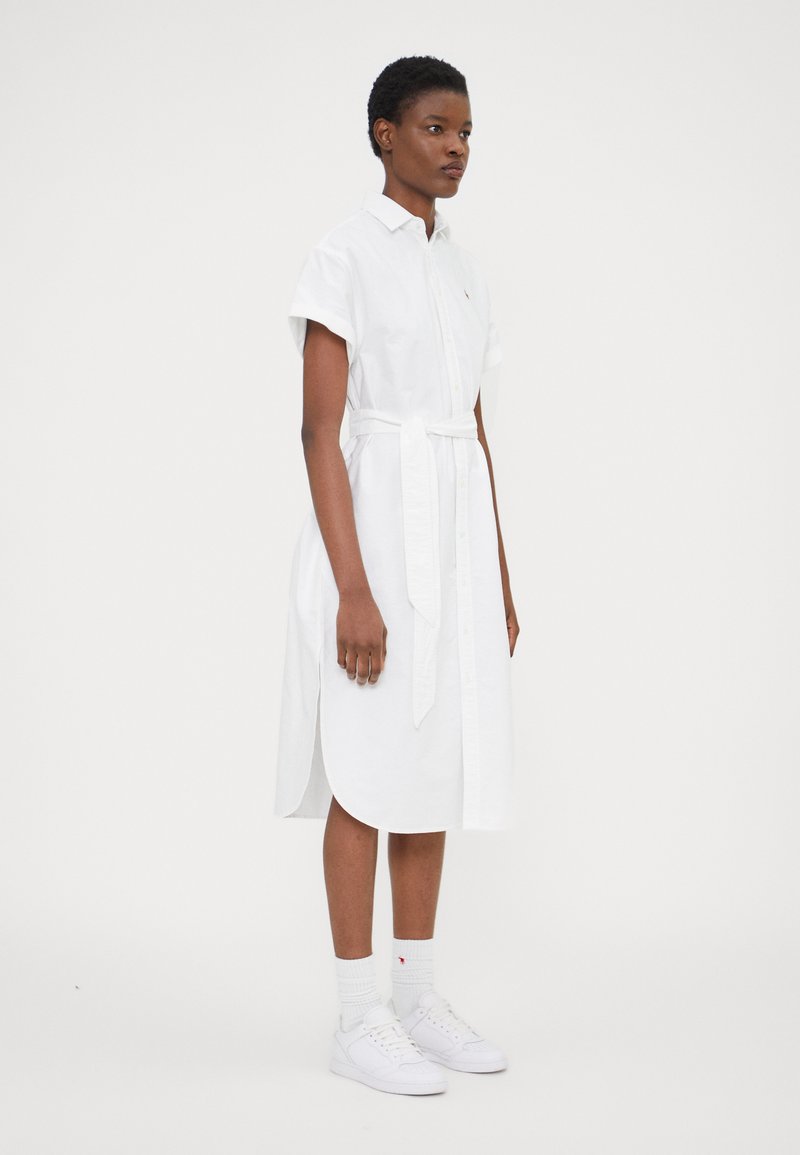 Polo Ralph Lauren DAY DRESS - Shirt dress - white - Zalando.co.uk