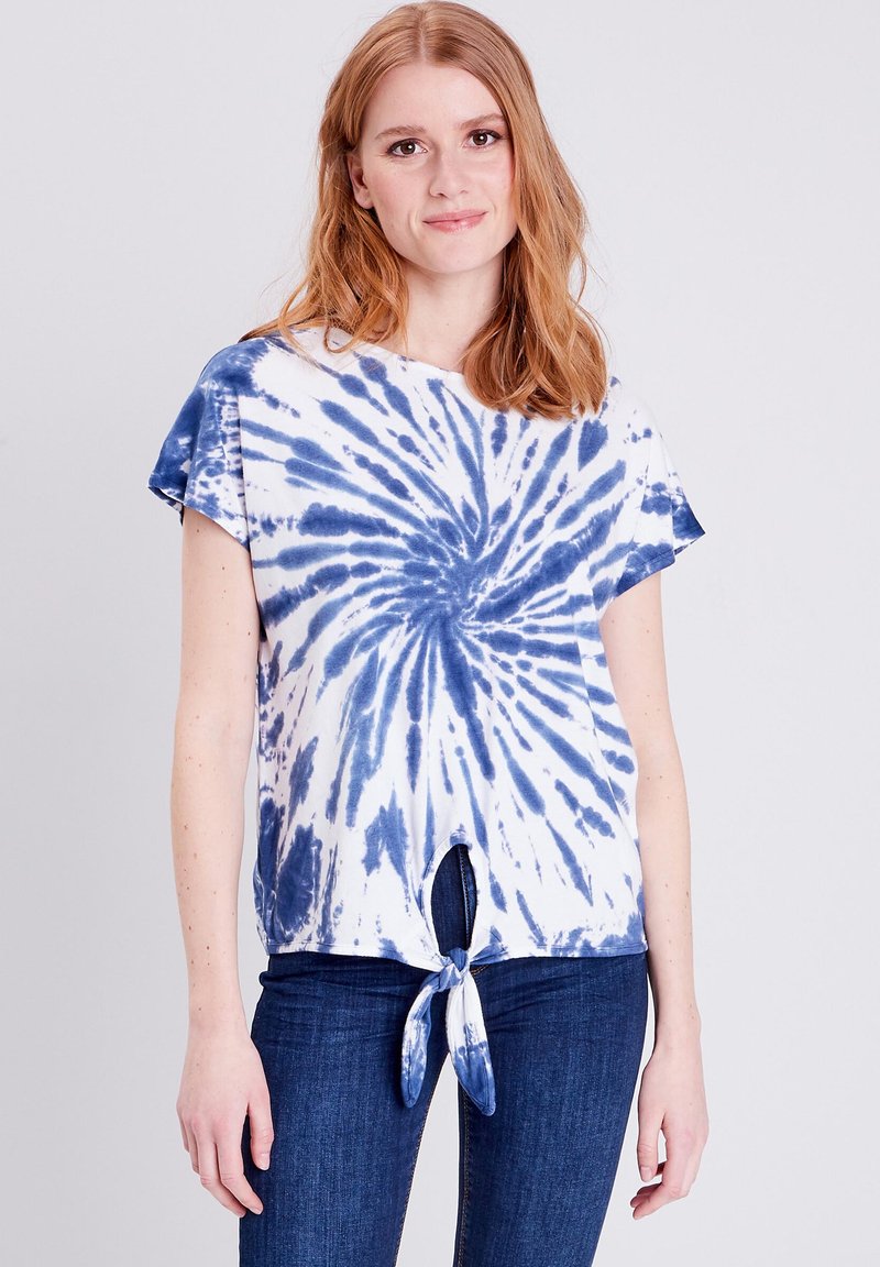 BONOBO Jeans MIT KURZEN ÄRMELN - T-shirt imprimé - bleu marine/bleu ...