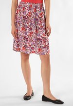 Marie Lund A-line skirt - ecru pink/blue - Zalando