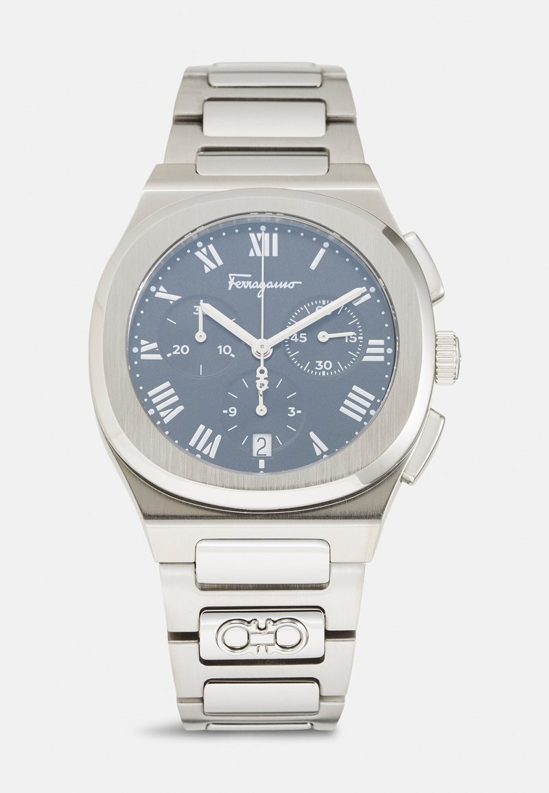 FERRAGAMO FERRAGAMO ELLIPTICAL UNISEX - Chronograph watch - silver ...