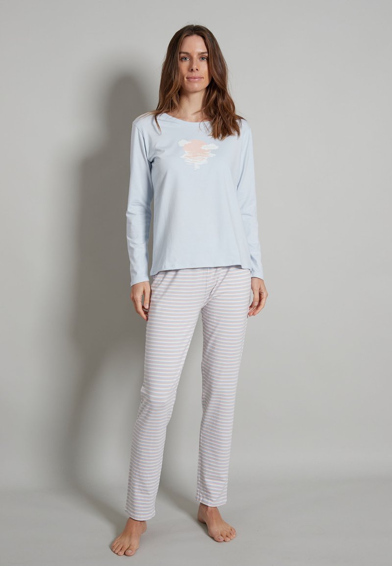 TOM TAILOR Nachtwäsche Set - blau hell ringel/hellblau - Zalando.ch