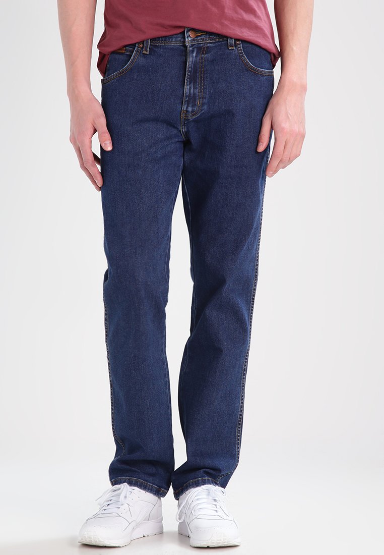 Wrangler TEXAS STRETCH - Jeans straight leg - darkstone/blå - Zalando.no