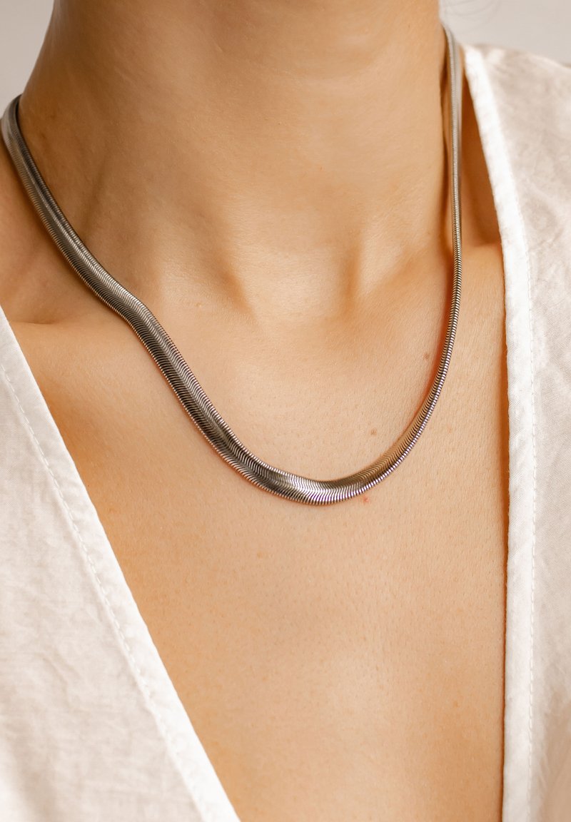 Hey Happiness THICK SNAKE CHAIN - Collar - silberfarben/plateado ...