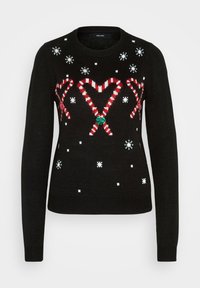 Vero Moda VMCANDYHEART O NECK XMAS - Jumper - black comb/black ...