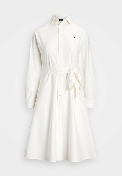 Polo Ralph Lauren LONG SLEEVE DAY DRESS - Blousejurk - white/light blue/wit - Zalando.be