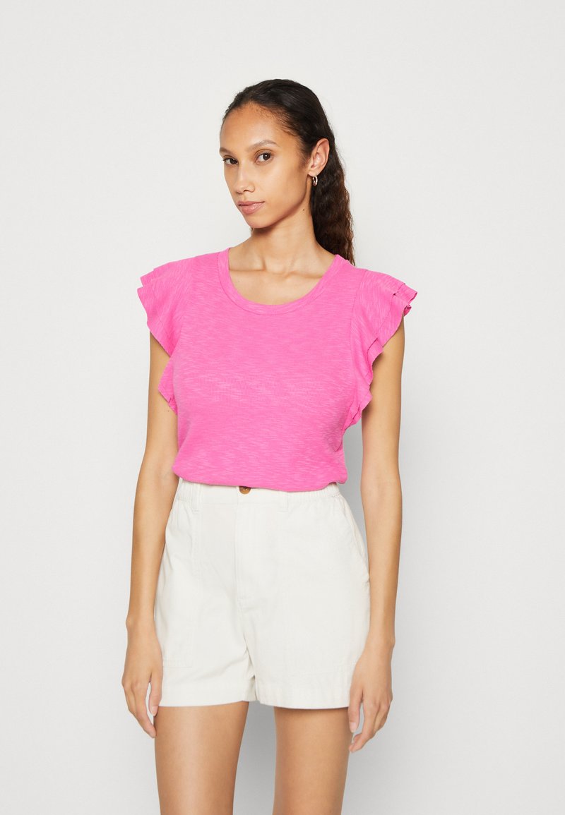 Gap Canyon Double Flutter T Shirt Print Standout Pink Neonroze