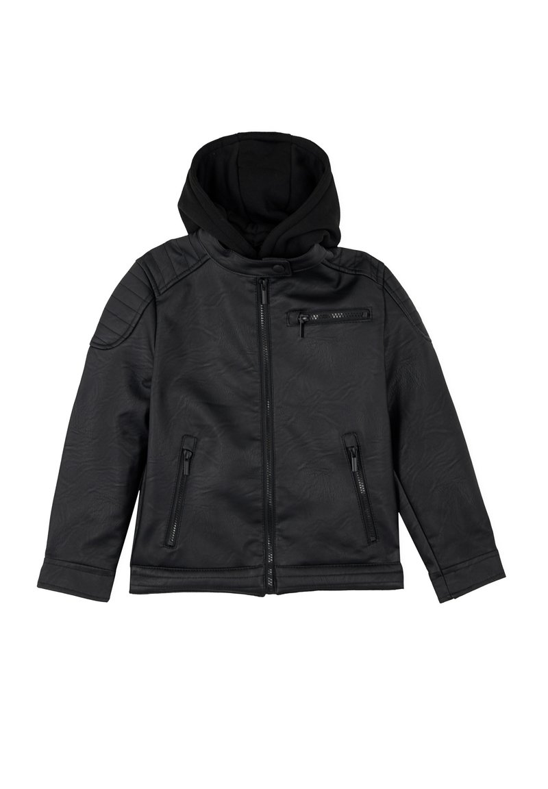 Defacto Regular Fit Kunstlederjacke Black Schwarz Zalando De