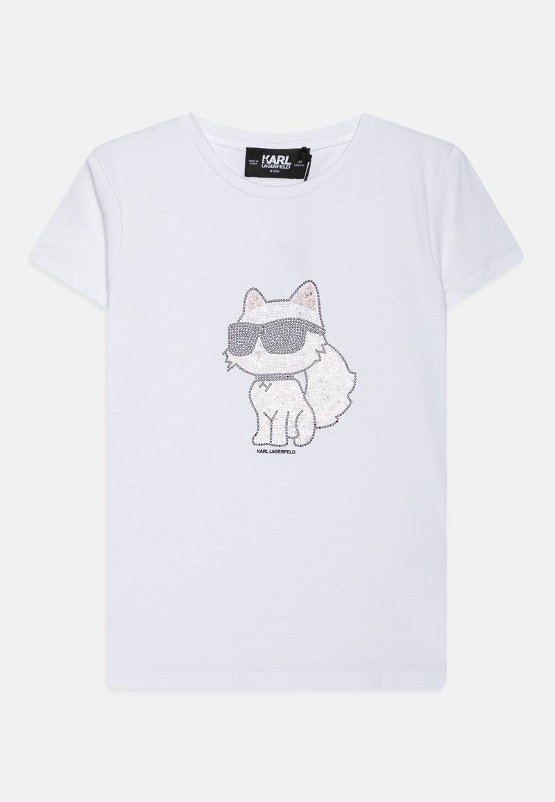 KARL LAGERFELD KIDS EXCLUSIVE SHORT SLEEVES TEE - Print T-shirt - white ...