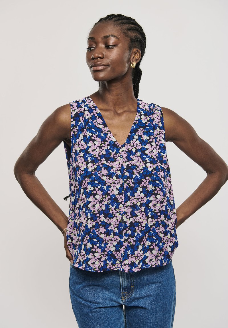 mbyM DIBANNA SL-M - Blouse - calvina print/blue - Zalando