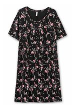 Sheego Jerseykleid - schwarz gemustert/schwarz - Zalando.at