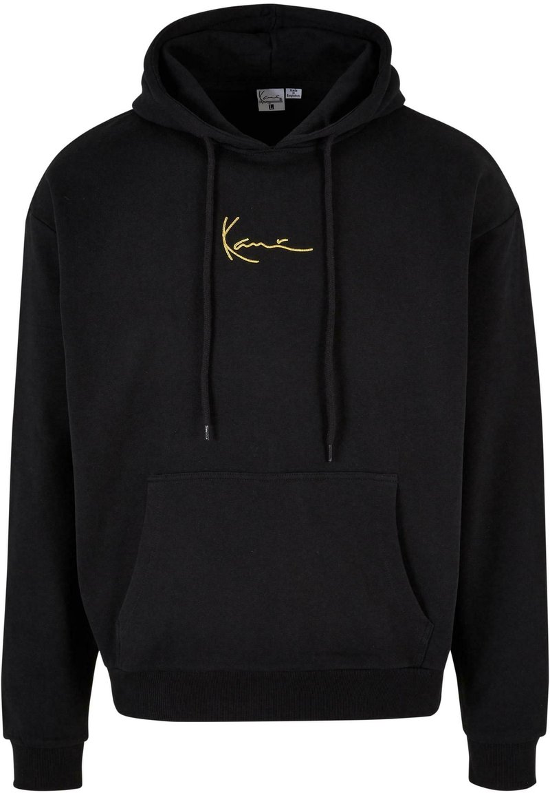 Karl Kani SMALL SIGNATURE GOLD LOGO - Kapuutsiga pusa - black/must ...