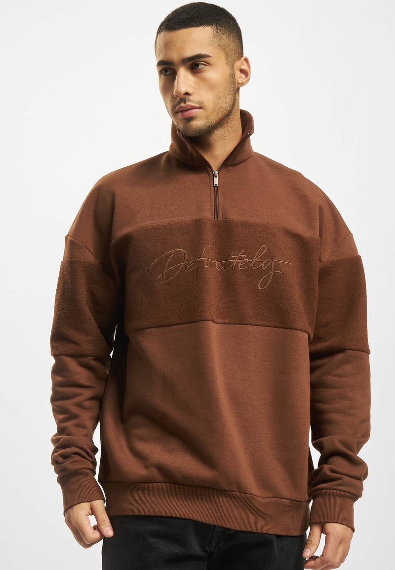 DEF HERREN DEFINITELY HANDWRITING EMBROIDERY - Sweatshirt - brown ...