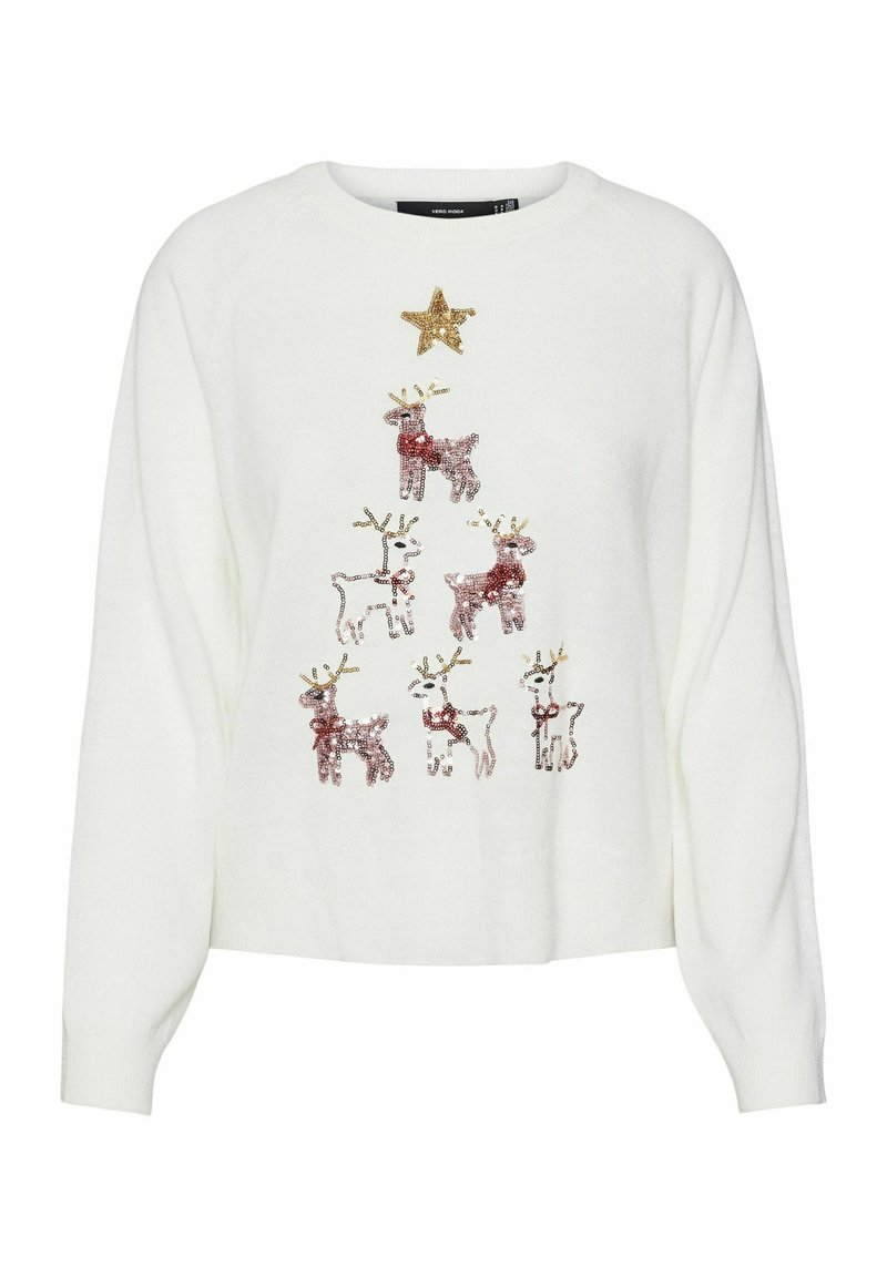 Vero Moda VMORNAMENTS/PYRAMIDE BOX XMAS - Striktrøje - birch/hvid ...