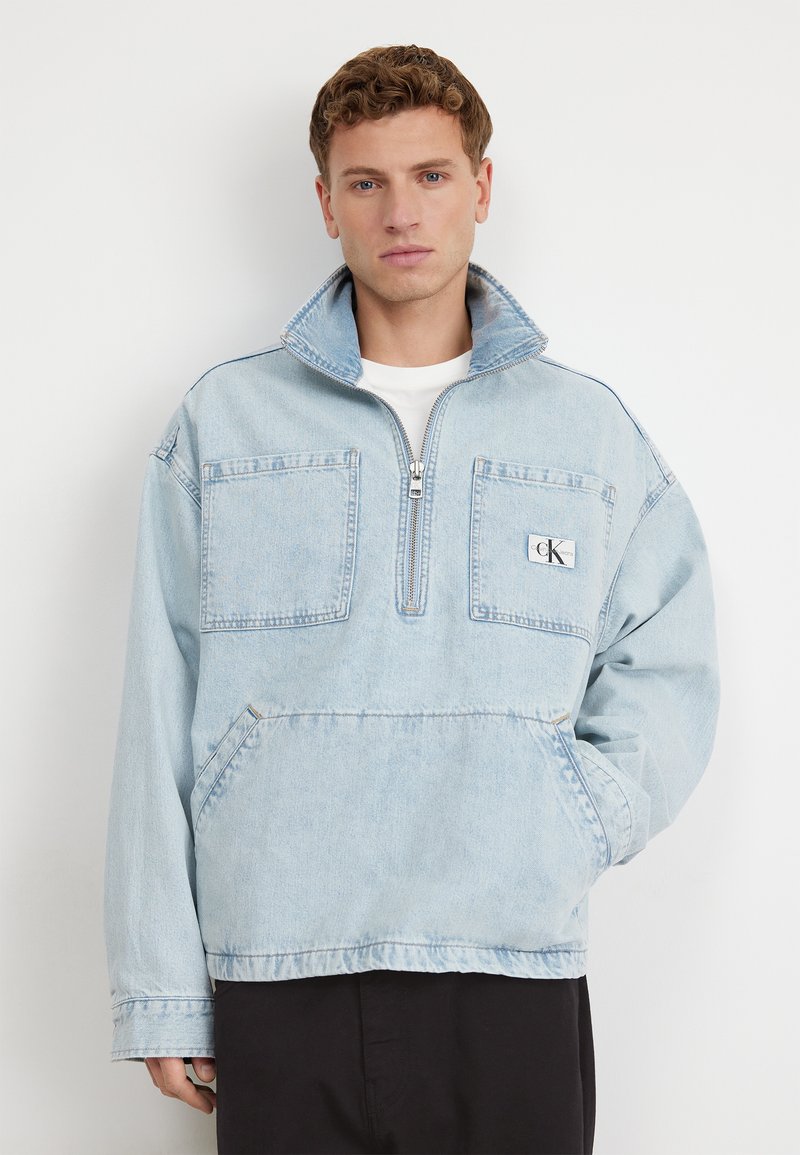 Calvin Klein Jeans POP OVER - Denim jacket - denim light/light-blue ...