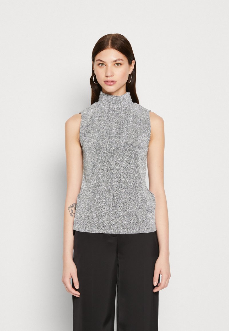 VILA VIMYNTE HIGHNECK - Top - silver colour/silberfarben - Zalando.ch