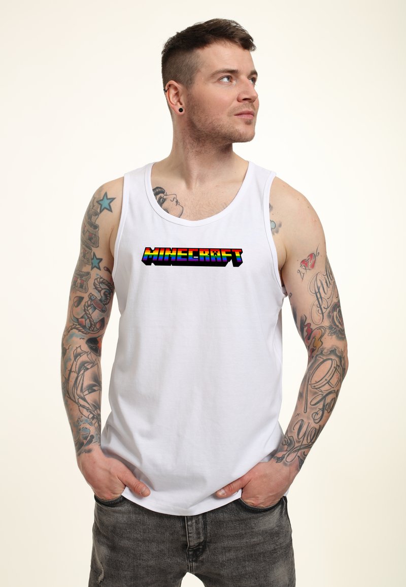 Henry Tiger MINECRAFT MC RAINBOW LOGO TANK - Top - white/wit - Zalando.nl