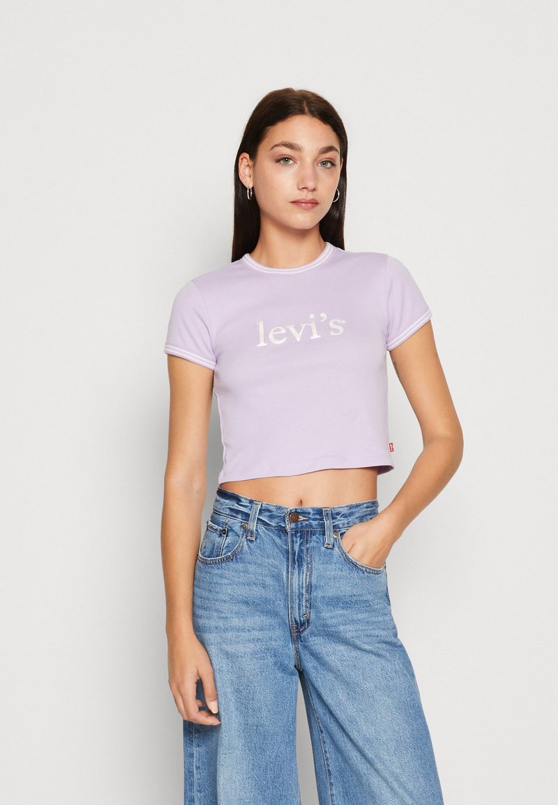 Levi's® GRAPHIC MINI RINGER TEE - T-Shirt print - lila meliert/lila ...