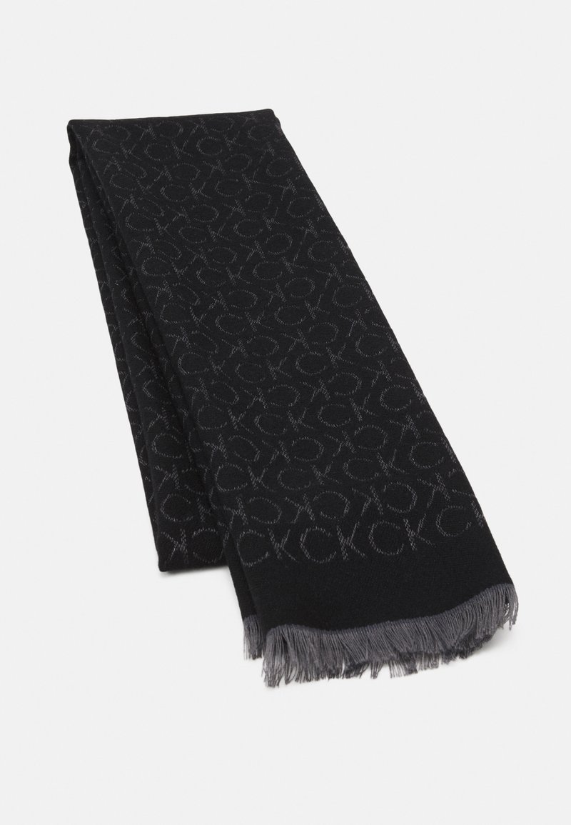 Calvin Klein MONOGRAM SCARF UNISEX - Sjal - black/svart - Zalando.no