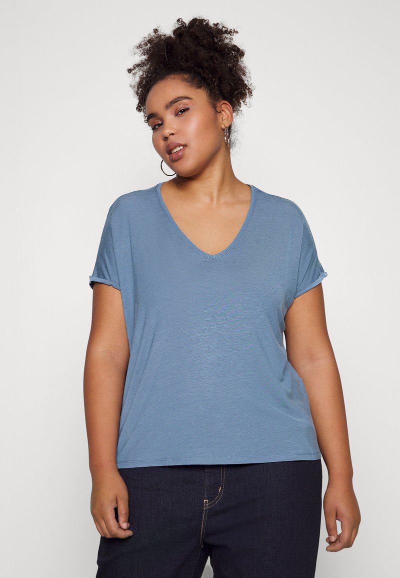 Vero Moda Curve Camiseta básica - china blue/azul - Zalando.es