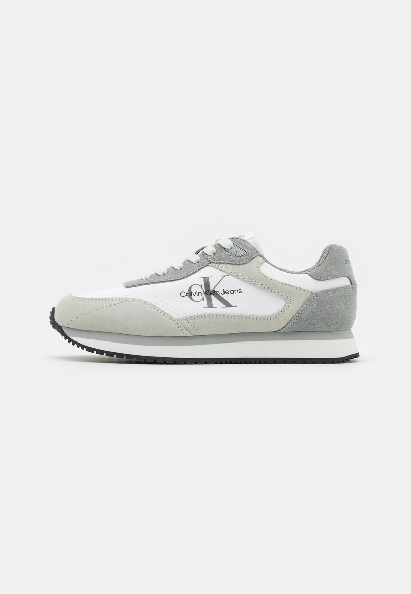 Calvin Klein Jeans RETRO RUNNER LACEUP - Sneakers laag - white/mercury ...