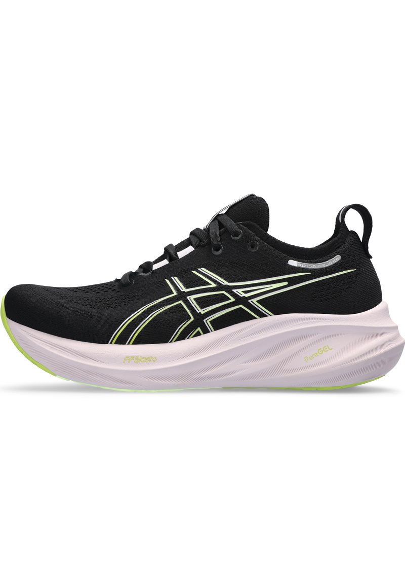 ASICS GEL-NIMBUS 26 - Road running shoes - black neon lime/black ...