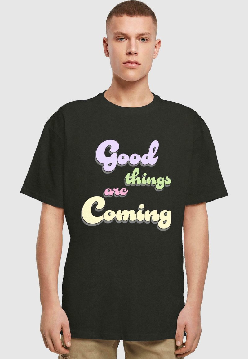 Merchcode GOOD THINGS HEAVY - T-shirt imprimé - black/noir - ZALANDO.FR