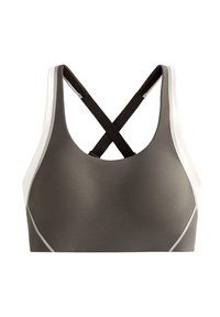 OYSHO FIRM COMPRESSIVE REFLECTIVE - Medium support sports bra - grey ...