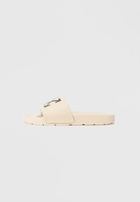 OFF-WHITE ARROW SLIDER - Papuci înot - bone/black/negru - Zalando.ro