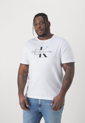 Calvin Klein Jeans Plus PLUS EUPHORIC MONOLOGO TEE - Print T-shirt - bright white/white ...