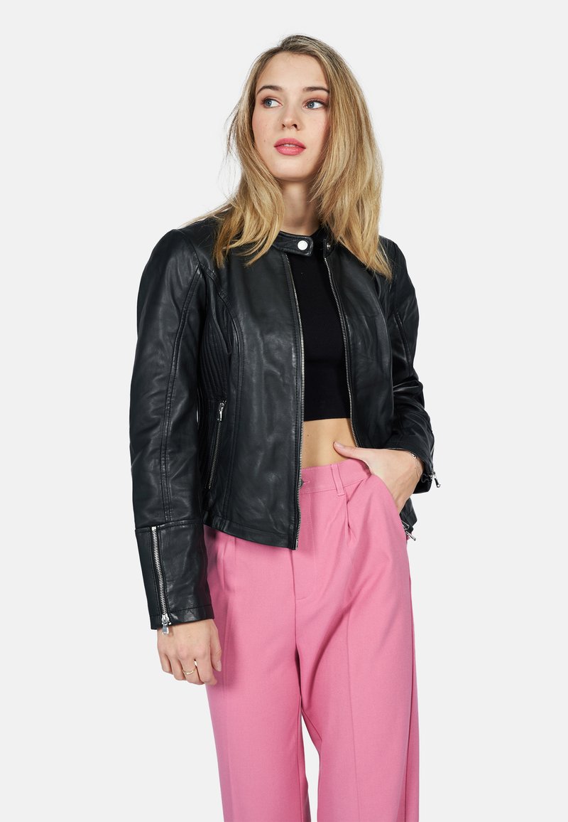 Freaky Nation ELA-FN SC - Chaqueta de cuero - black/negro - Zalando.es