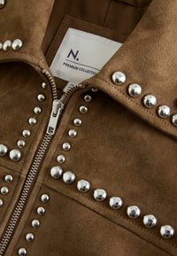 Next Leather jacket - tan brown/brown - Zalando