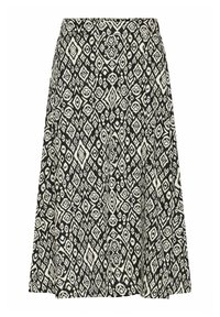 ICHI IHLINNO - A-Linien-Rock - black diamond ikat/schwarz - Zalando.at