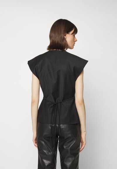 Materiel SCULPTED WRAP VEST - Blusa - black/negro - Zalando.es