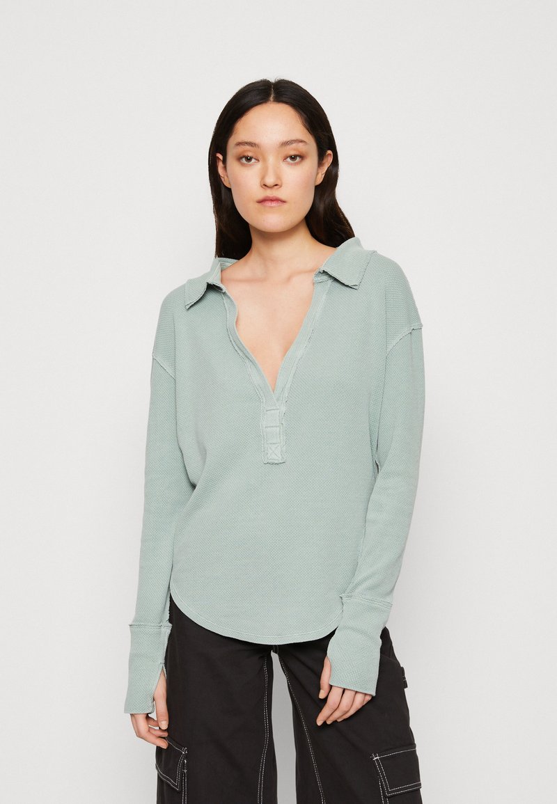 Free People ANAKIN THERMAL - Jumper - still pond/khaki - Zalando.co.uk