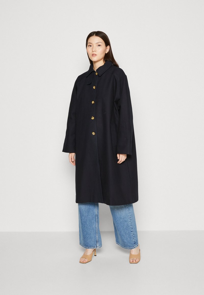 Mads Nørgaard HEAVY JYRON COAT - Abrigo clásico - deep well/azul marino ...