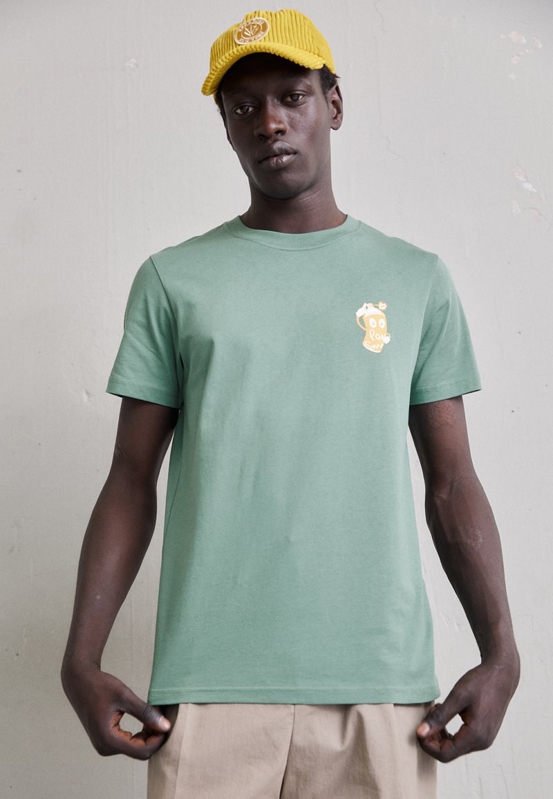 PS Paul Smith SLIM FIT SPRAY - T-shirts print - petrol green/lysegrøn ...