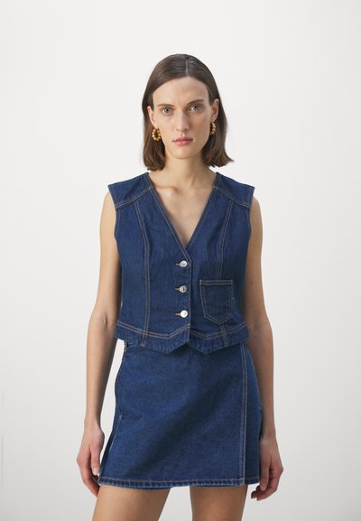 Veronica Beard VALERIA VEST - Weste - washed oxford/blue denim - Zalando.de