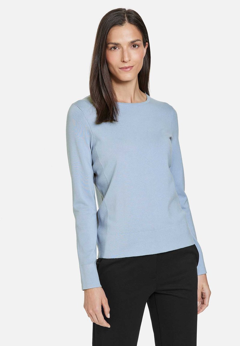 Gerry Weber LANGARM RUNDHALS - Strickpullover - powder blue/blau ...