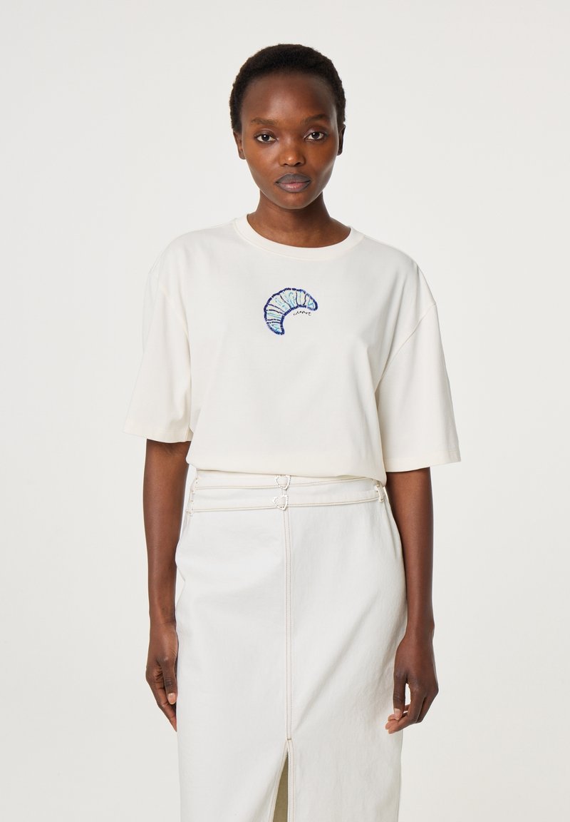 Fabienne Chapot BENJA - Print T-shirt - cream white/off-white - Zalando